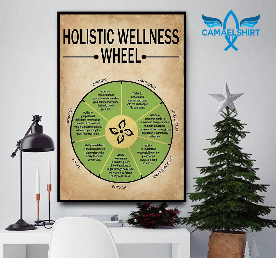 Holistic Wellness Wheels Health poster - Camaelshirt Trending Tees