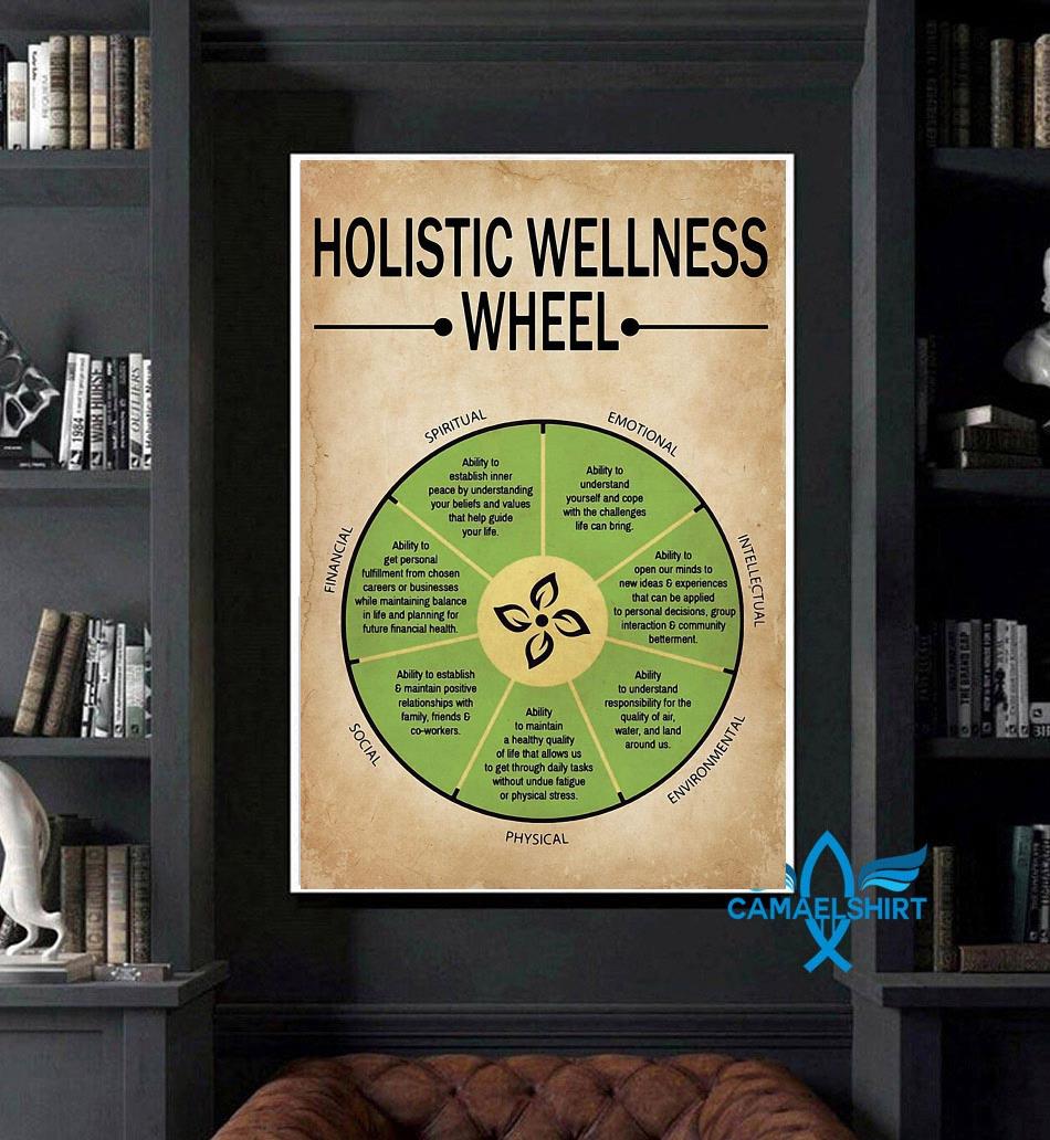 Holistic Wellness Wheels Health poster - Camaelshirt Trending Tees