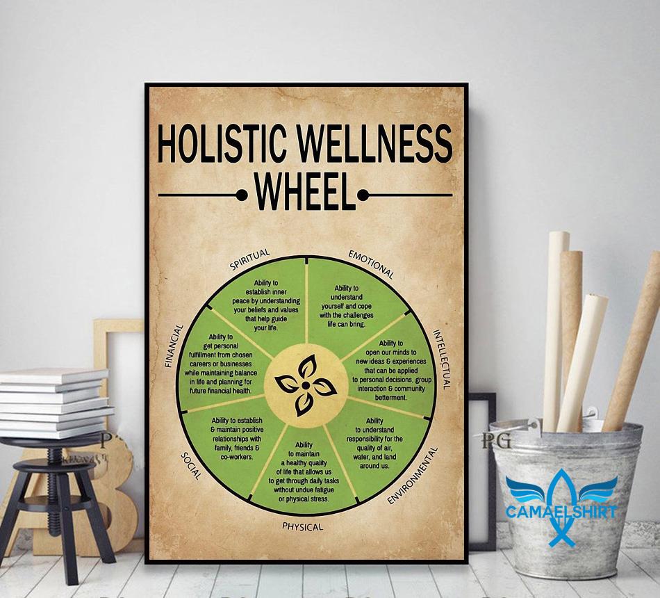 Holistic Wellness Wheels Health poster - Camaelshirt Trending Tees