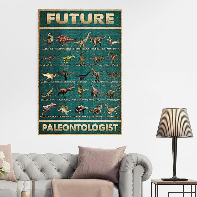 Future paleontologist dinosaur poster canvas - Camaelshirt Trending Tees