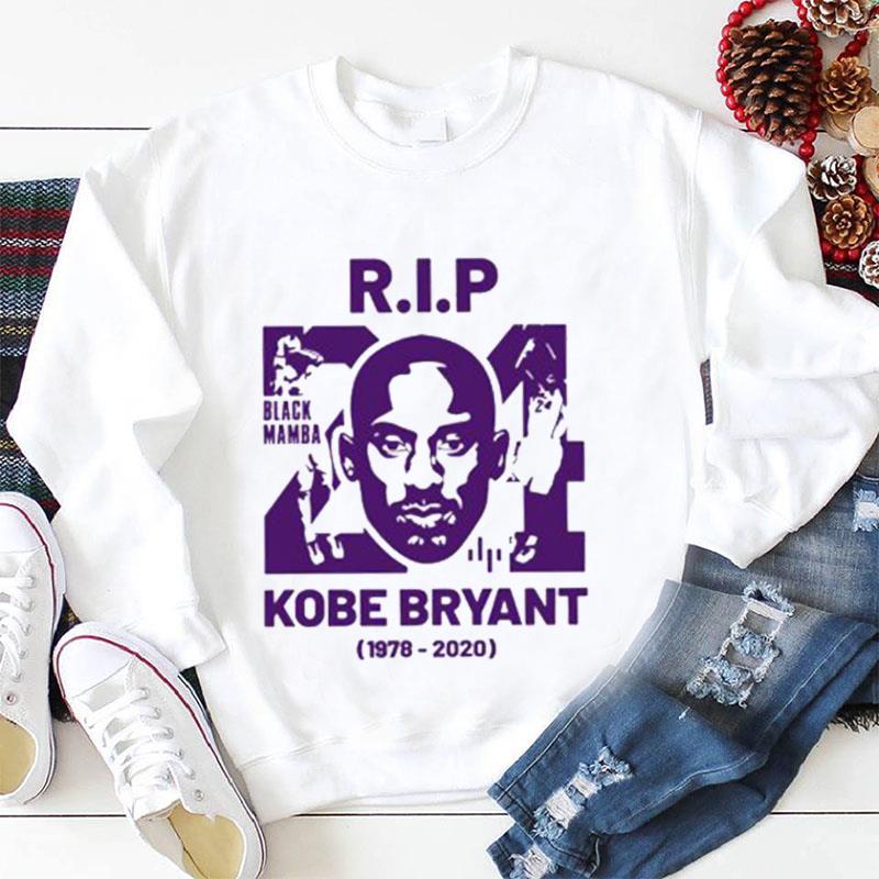 RIP 24 Kobe Bryant Black Mamba 1978-2020 t-shirt
