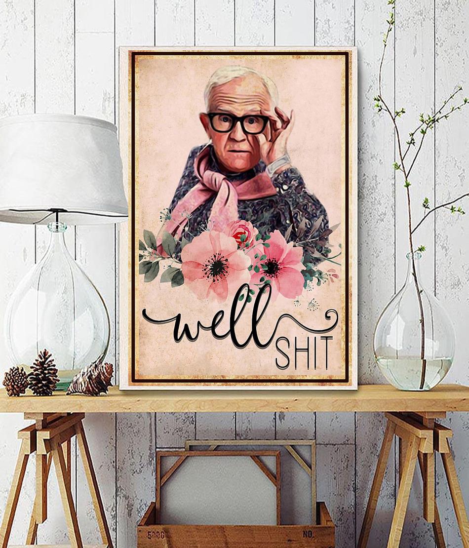 Leslie Jordan well shit flower poster - Camaelshirt Trending Tees