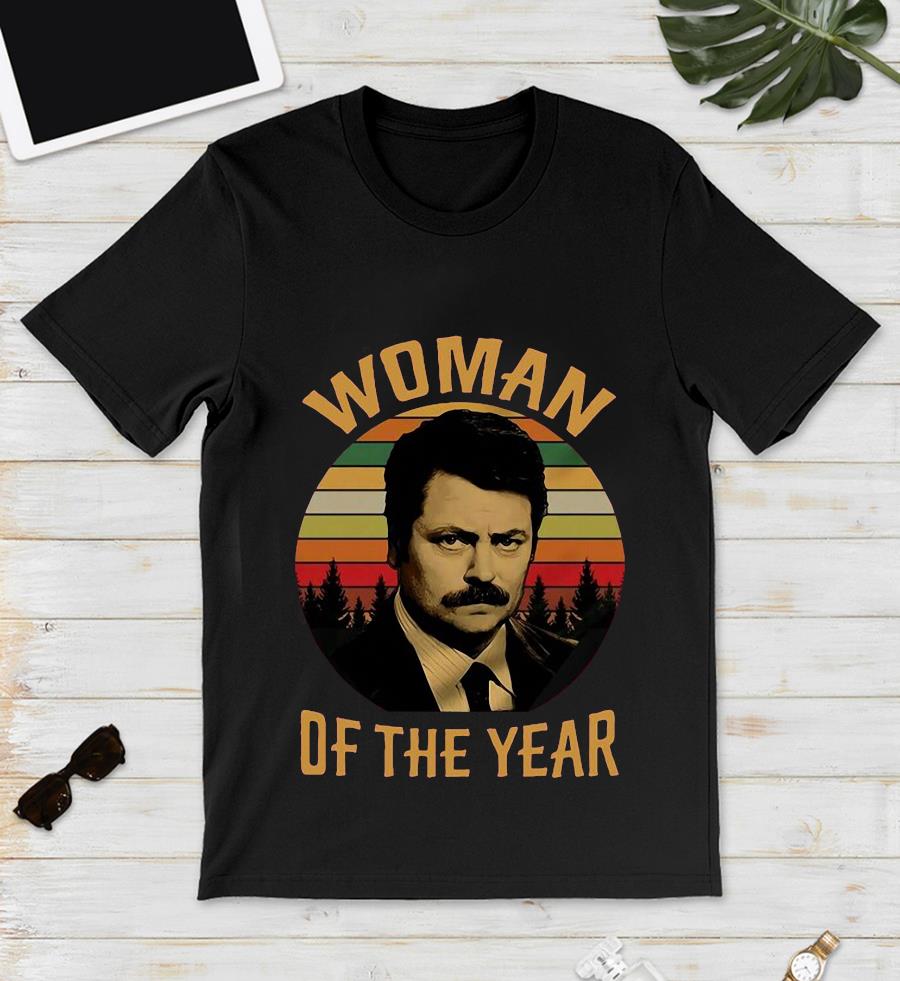 Ron Swanson woman of the year vintage retro t-shirt - Camaelshirt ...
