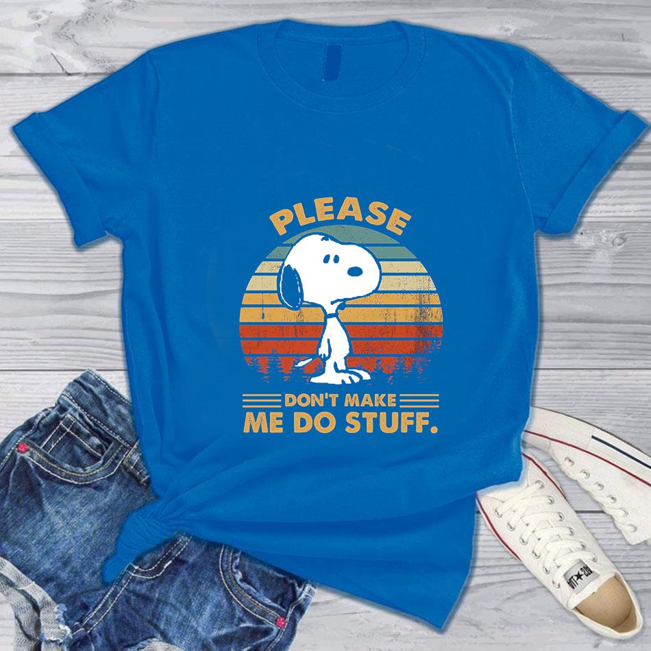 Snoopy please don't make me do stuff vintage t-shirt - Camaelshirt ...