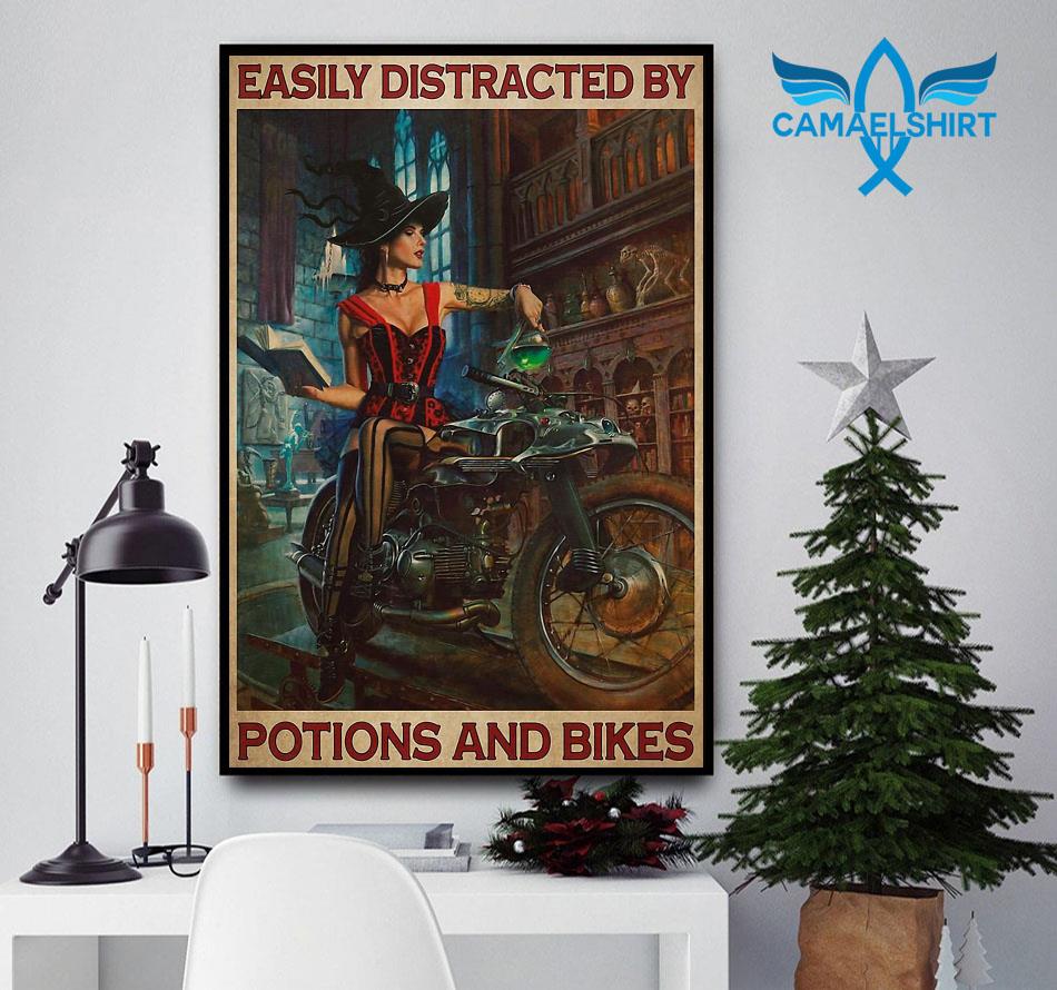 Witch Motorcycle easily distracted by potions and bikes poster ...