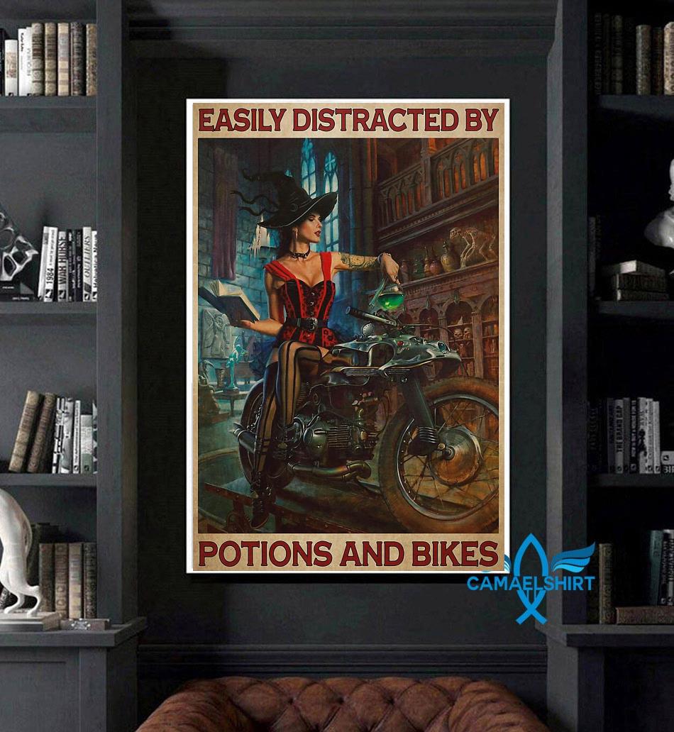 Witch Motorcycle easily distracted by potions and bikes poster ...