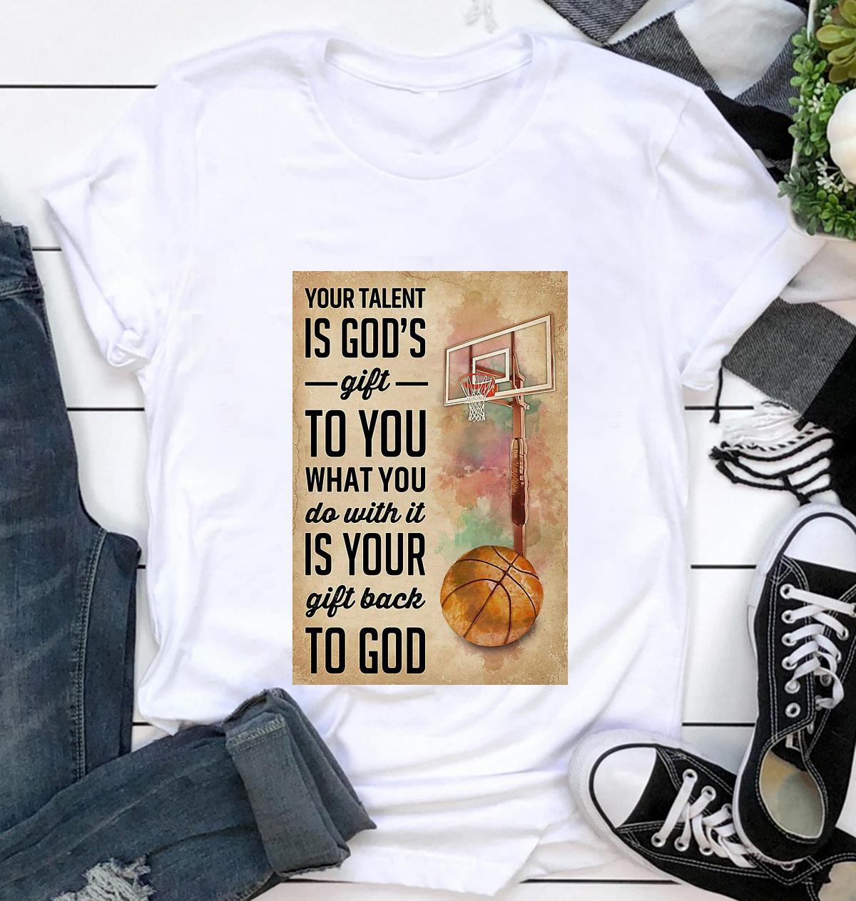 Basketball your talent is god's gift to you vertical poster ...