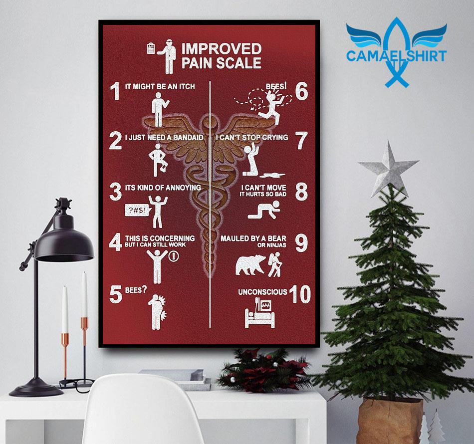 Massage therapist improved pain scale funny poster - Camaelshirt ...